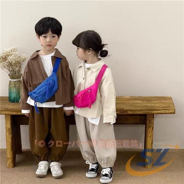 シンプル無地のカジュアルデザイン♪子ども用のボディバッグです。腰巻き・肩掛け両方OKの2WAY仕様！普段使いから旅行などでも◎ちょっとしたプレゼントやギフトなどにもオススメ☆【サイズについて】画像をご参照ください。【素材について】ナイロン、...