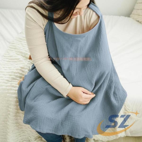 【胸元にソフトワイヤーが入っている授乳ケープ】授乳中も上から赤ちゃんのお顔が見え、赤ちゃんも息苦しくありません。下両角の裏面はタオル裏地が付いているので、吐き戻したりしてもサッと拭けます！【通気性の良い柔らかいコットンガーゼ素材】赤ちゃんの...