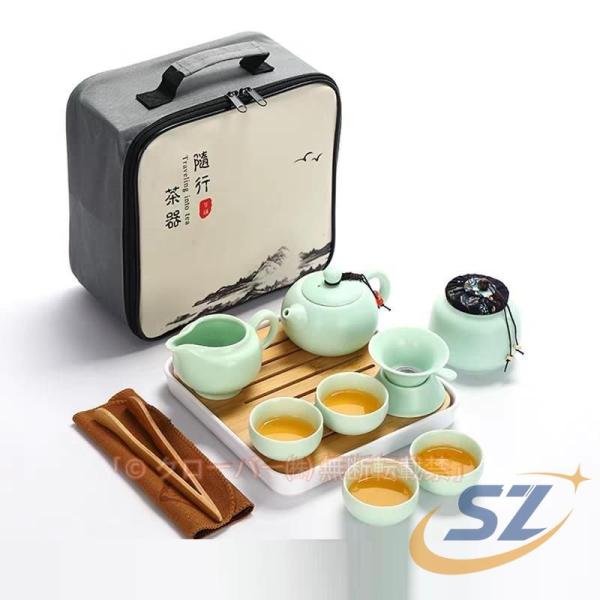 本格茶器フルセット収納バッグ付中国茶器では珍しいキュートで、モダンなデザインです。女子会?お茶会で是非お使い下さい。また、来客のおもてなしにも喜ばれています。中国茶の作法は繊細でありながら大胆でもあり、気軽に生涯にわたって楽しめる趣味といえ...