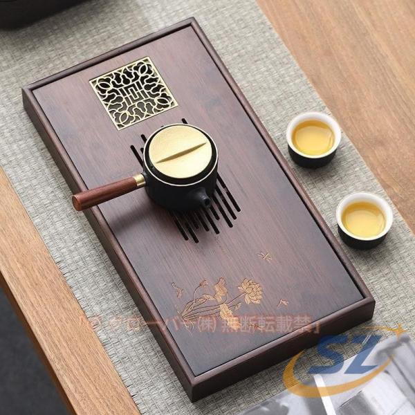 トレイ 排水 茶盤 竹の茶皿 茶台茶皿 貯水式茶盤 茶器 ティーセット 番茶器セット 急須 オフィス 茶台 茶托 茶器 茶台 茶器家庭用携帯トレー 收藏用 来客用