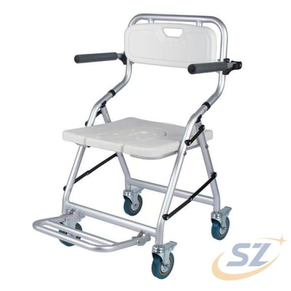脚折りたたみ 入浴用車いす 介護 シャワーチェア ブレ一キ付き U型シート 軽量 お風呂椅子 キャスター付 背もたれ バスチェア 軽量 滑り止め 防水 トイレ