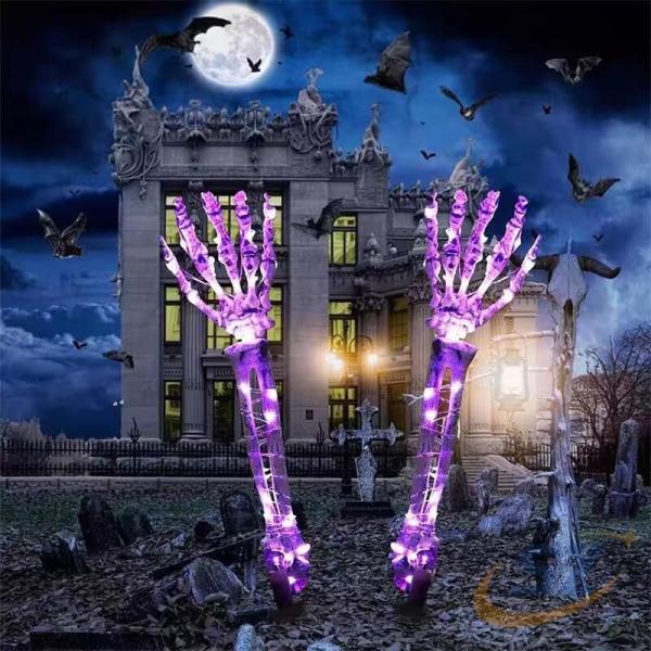 ハロウィン ドクロ 飾り ホラー おばけ装飾 鬼の手 恐怖シリーズ  ホラー 学園祭 お化け屋敷 肝試し 新年会 忘年会 新品防水バッテリーケース今年のハロウィン、一緒に夜を照らしましょう！神秘的で恐ろしい夜に、あなたのお家をデコレーション...