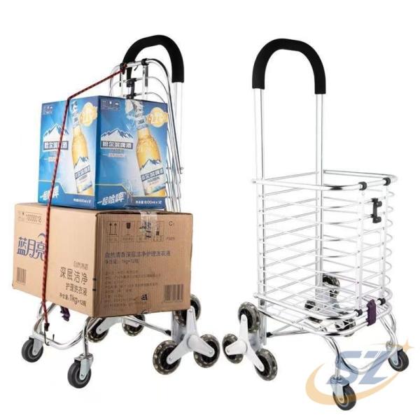 【スーパーマーケットへの旅】この食料品カートを使用して、すべての食品と農産物を市場からキッチンに運びます。ファーマーズマーケットへの旅行に最適です。プラスチック製の食料品の袋を捨て、車輪の付いたこの食料品の運搬車と一緒に行きます。【軽量で頑...