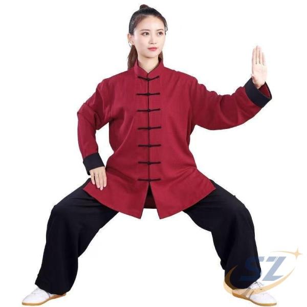 太極拳ウェア メンズ￥/レディース 太極拳服 セットアップ 表演服 練習着 カンフー服 演武用服 拳法 太極拳 上下セット 男女兼用 7色 秋 冬