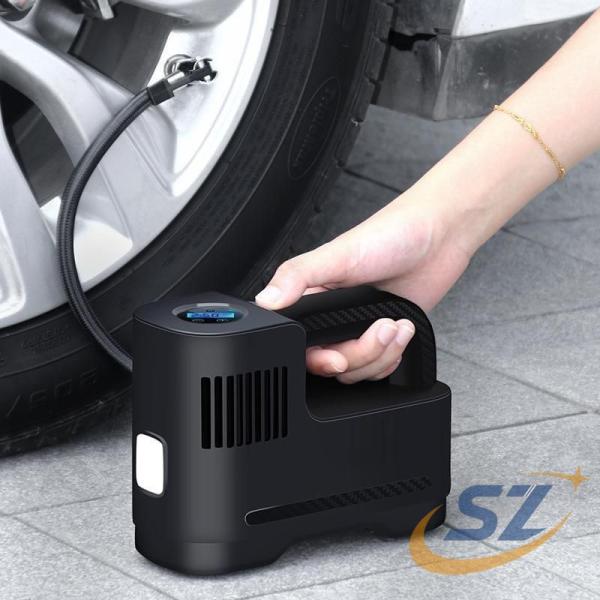 エアーコンプレッサー 12V 車 空気入れ自動車、バイク、自転車など米式バルブのタイヤにご利用いただけます。3種類の変換アタッチメント付きで、サッカーボール、バスケットボール、バレーボール、バランスボール、エアーマットなどに使用可能。※ロー...