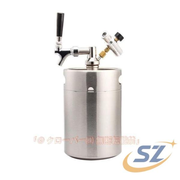 ビールサーバー ビールディスペンサー ミニCO2レギュレーター付き 小型 軽量 頑丈 ステンレス鋼 ビール樽 耐久性 持ち運び便利 使い簡単 ホーム/発酵/醸造ケゲレ