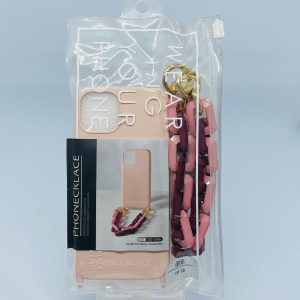 カラー パウダーピンクJANコード4570047572564本体サイズ 約H15.5×W7.4×D1.1cm本体重量  約70g材質  ケース：シリコンストラップ：アクリル、合金ブラックのみ：人工パール、アクリル、合金対応機種  iPhon...