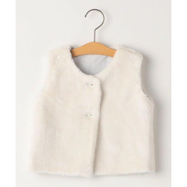 【発売日：2026年01月01日】★この商品はセール価格です★8,470円 → 5,082円(40%off)【カテゴリ】キッズ > トップス > ベスト【カラー】オフホワイト/ベージュ【サイズ】80/90【実寸(cm)】80:総...