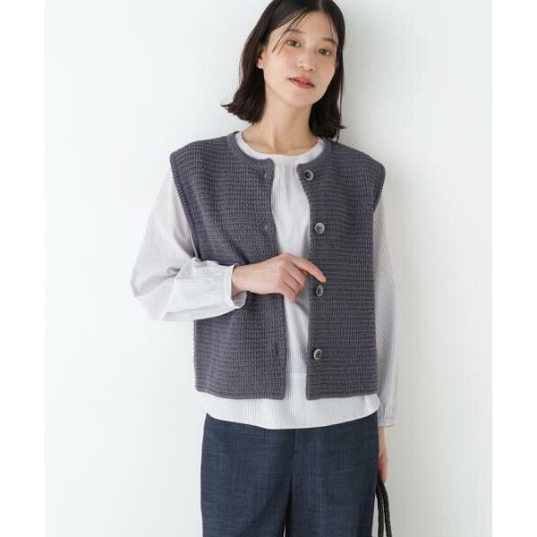 【発売日：2026年01月06日】【カテゴリ】レディース > トップス > ニット・セーター【カラー】ブルー/ライトグレー/チャコール1【サイズ】M【実寸(cm)】 バスト 着丈 肩幅Ｍ 100CM 53CM 40CM【素材】コ...