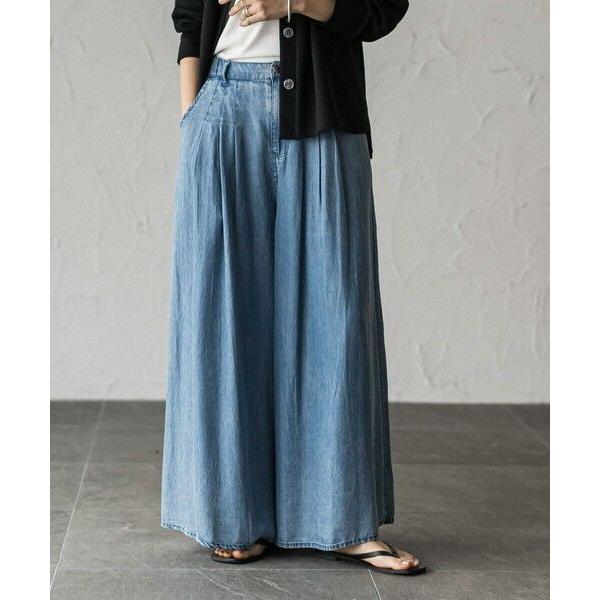 【発売日：2026年03月06日】【カテゴリ】レディース > パンツ > その他パンツ【カラー】ネイビー/ブルー【サイズ】M【実寸(cm)】M:パンツ丈95cm ウエスト67cm 股上33cm 股下62cm わたり幅36cm 裾...