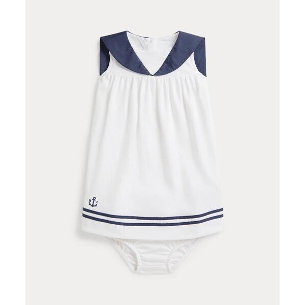 【発売日：2026年02月19日】【カテゴリ】キッズ > マタニティ・ベビー・… > ベビー・キッズウエア【カラー】100ホワイト【サイズ】12M/18M/24M【実寸(cm)】ワンピース 着丈 身幅 肩幅12M 46.5 29...