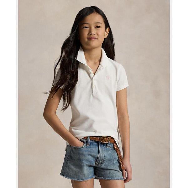 【発売日：2026年03月17日】【カテゴリ】キッズ > トップス > ポロシャツ【カラー】100ホワイト【サイズ】S/M【実寸(cm)】 着丈 身幅 肩幅 袖丈S 46.5 33.5 28.5 11.0M 53.0 37.0 ...