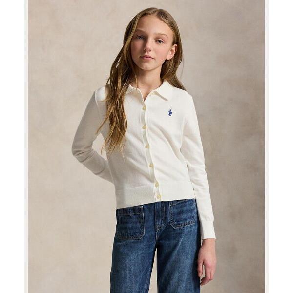 【発売日：2026年02月19日】【カテゴリ】キッズ > トップス > カーディガン・ボレロ【カラー】100ホワイト【サイズ】S/M/L/XL【実寸(cm)】 着丈 身幅 肩幅 袖丈S 41.5 35.5 28.5 47.0M ...