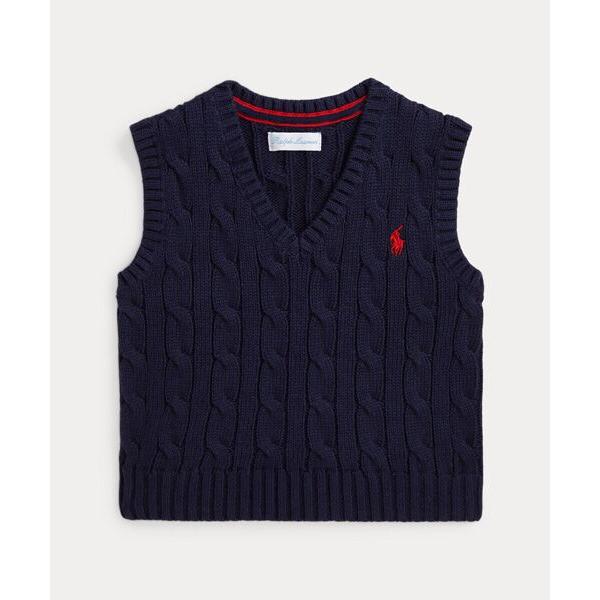 【発売日：2025年06月27日】【カテゴリ】キッズ > トップス > ベスト【カラー】410ネイビー【サイズ】12M/18M/24M【実寸(cm)】 着丈 身幅 肩幅12M 31.0 26.5 24.018M 33.8  30...