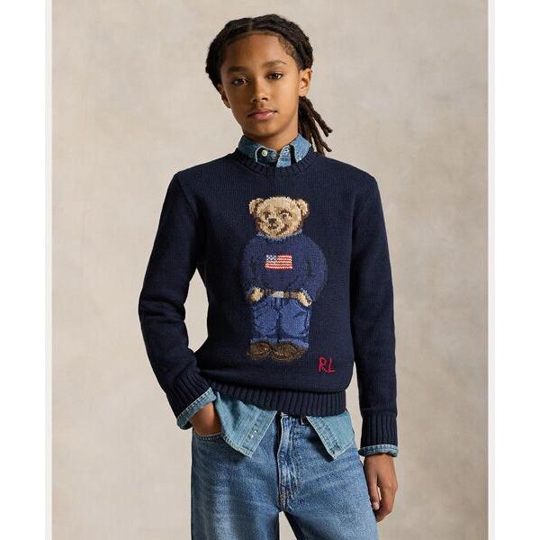 【発売日：2026年03月17日】【カテゴリ】キッズ > トップス > ニット・セーター【カラー】410ネイビー【サイズ】M【実寸(cm)】 着丈 身幅 肩幅 袖丈M 54.0 43.0 34.0 53.0【素材】本体：綿 10...