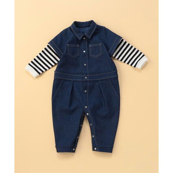 【発売日：2026年01月31日】【カテゴリ】キッズ > マタニティ・ベビー・… > ロンパース【カラー】ブルー【サイズ】60~80cm【実寸(cm)】6080cm：バスト56 着丈62.3 股下20 袖丈24.5 肩幅21【素...