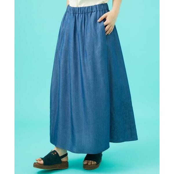 【発売日：2025年06月01日】★この商品はセール価格です★22,000円 → 11,000円(50%off)【カテゴリ】レディース > スカート > ロング・マキシ丈スカ…【カラー】ライトブルー/ネイビー【サイズ】M【実寸(...