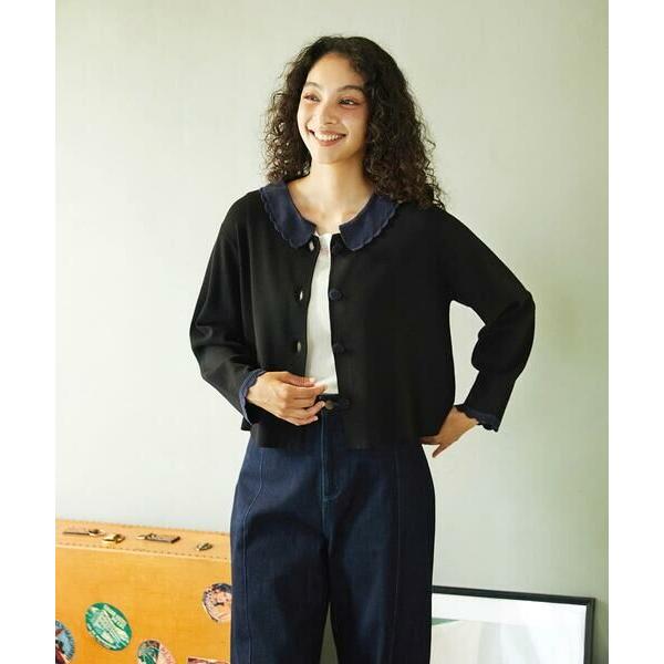 【発売日：2026年02月26日】★この商品はセール価格です★24,200円 → 12,100円(50%off)【カテゴリ】レディース > トップス > カーディガン・ボレロ【カラー】ラベンダー/ブラック【サイズ】M【実寸(cm...