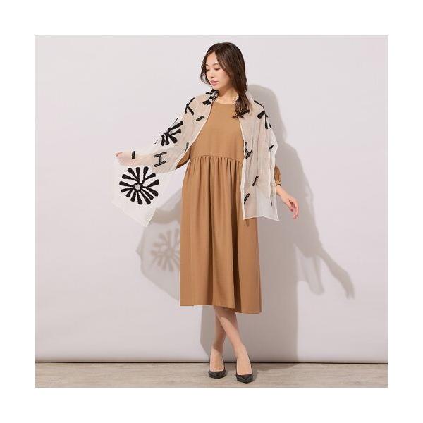 【発売日：2026年02月04日】【カテゴリ】レディース > 服飾雑貨 > マフラー・ショール・…【カラー】ベージュ/ブラック【サイズ】F【実寸(cm)】サイズ:F, :30×160【素材】綿:70 絹:30 【製造国】-【基本...