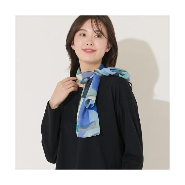 【発売日：2025年08月22日】【カテゴリ】レディース > 服飾雑貨 > マフラー・ショール・…【カラー】ブルー/パープル【サイズ】F【実寸(cm)】サイズ:F,　:25×140【素材】ポリエステル:100 【製造国】-【基本...