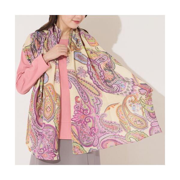 【発売日：2025年09月17日】【カテゴリ】レディース > 服飾雑貨 > マフラー・ショール・…【カラー】パープル【サイズ】F【実寸(cm)】サイズ:F,　:50×180【素材】毛:60 綿:40 【製造国】-【基本情報】56...