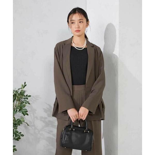 【発売日：2026年03月18日】★この商品はセール価格です★9,889円 → 5,933円(40%off)【カテゴリ】レディース > スーツ > セットアップ【カラー】カーキ/キャメル【サイズ】S/M【実寸(cm)】S着丈66...