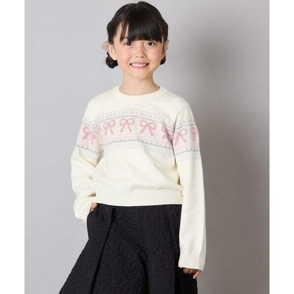 【発売日：2026年01月28日】★この商品はセール価格です★4,389円 → 3,071円(30%off)【カテゴリ】キッズ > トップス > ニット・セーター【カラー】アイボリー/グレー【サイズ】160/150/120/14...