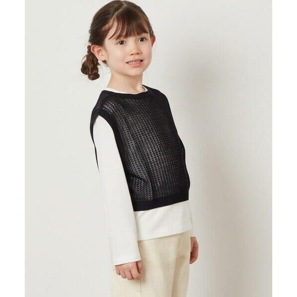 【発売日：2026年04月03日】★この商品はセール価格です★4,489円 → 1,414円(68%off)【カテゴリ】キッズ > トップス > ニット・セーター【カラー】ホワイト/ブラック(ラメ)/ブラック【サイズ】100/1...