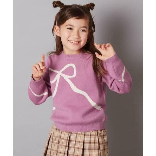 【発売日：2025年07月02日】★この商品はセール価格です★3,989円 → 3,192円(19%off)【カテゴリ】キッズ > トップス > ニット・セーター【カラー】ラベンダー/ライトグレー【サイズ】150/140【実寸(...
