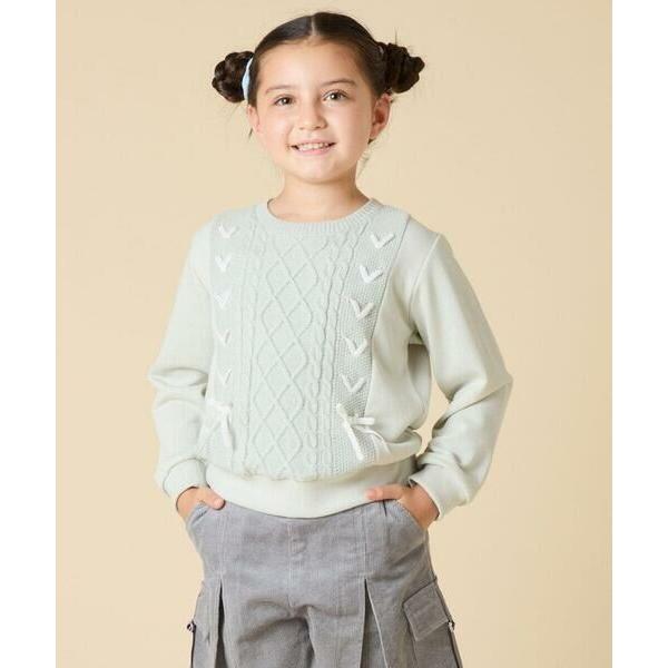 【発売日：2026年01月10日】★この商品はセール価格です★3,839円 → 3,455円(10%off)【カテゴリ】キッズ > トップス > ニット・セーター【カラー】グリーン/ライトグレー【サイズ】160/150/120/...