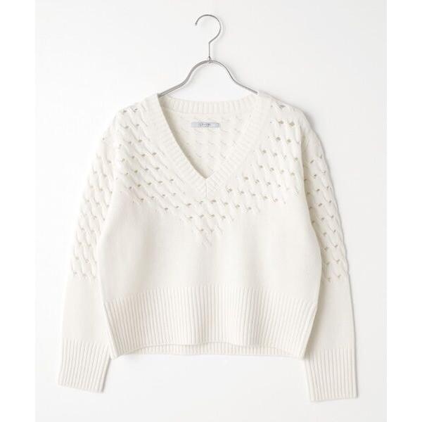 【発売日：2026年01月14日】★この商品はセール価格です★26,400円 → 15,840円(40%off)【カテゴリ】レディース > トップス > ニット・セーター【カラー】アイボリー/ネイビー【サイズ】38/40【実寸(...