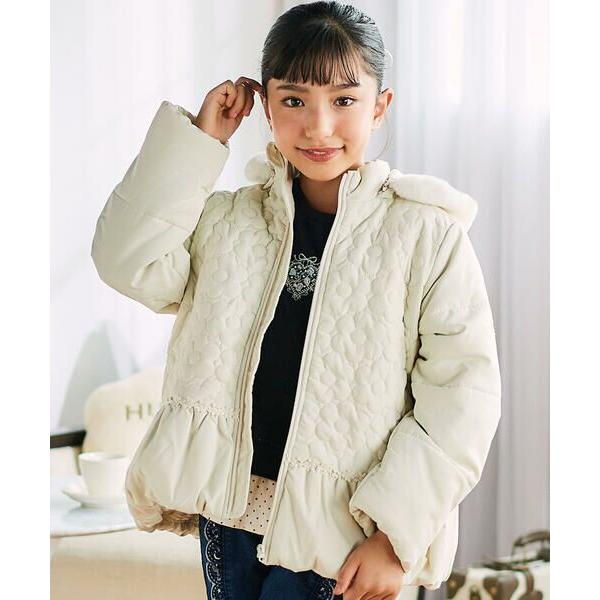 【発売日：2026年02月27日】★この商品はセール価格です★6,490円 → 3,245円(50%off)【カテゴリ】キッズ > アウター > ノーカラージャケット【カラー】オフホワイト/ピンク【サイズ】80cm/90cm/1...