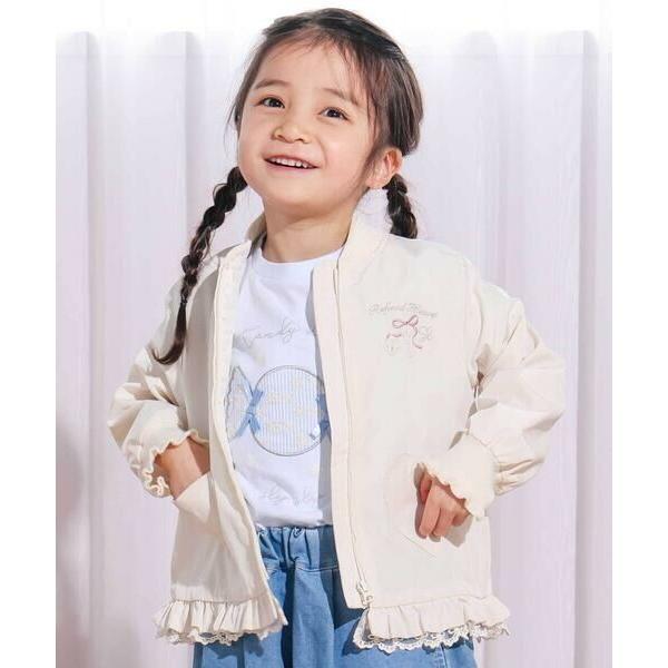 【発売日：2026年02月11日】【カテゴリ】キッズ > アウター > ブルゾン【カラー】オフホワイト/パープル【サイズ】90cm/100cm/110cm/120cm/130cm【実寸(cm)】90cm:身幅34 着丈34.5 ...