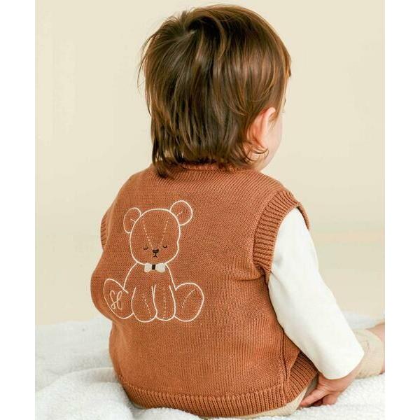 【発売日：2026年02月27日】★この商品はセール価格です★3,190円 → 1,595円(50%off)【カテゴリ】キッズ > マタニティ・ベビー・… > ベビー・キッズウエア【カラー】オフホワイト/ブラウン【サイズ】ワンサ...