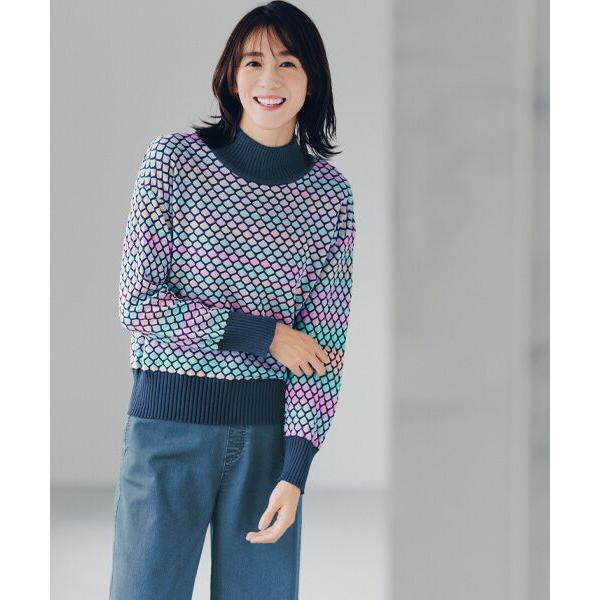 【発売日：2026年01月23日】★この商品はセール価格です★9,900円 → 5,940円(40%off)【カテゴリ】レディース > トップス > ニット・セーター【カラー】紺×ピンク系/グレー×イエロー系/エンジ×ピンク系【...