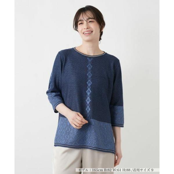 【発売日：2026年03月11日】【カテゴリ】レディース > トップス > ニット・セーター【カラー】アイボリー系/ブルー系【サイズ】9(M)/11(L)【実寸(cm)】サイズ:9(M),身丈65.5cm,肩幅39cm,袖丈41...