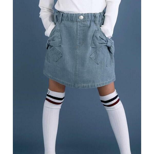 【発売日：2025年07月11日】★この商品はセール価格です★4,290円 → 2,145円(50%off)【カテゴリ】キッズ > スカート > ミニ・ひざ丈スカート【カラー】ブラック/ブルー【サイズ】110cm/120cm/1...