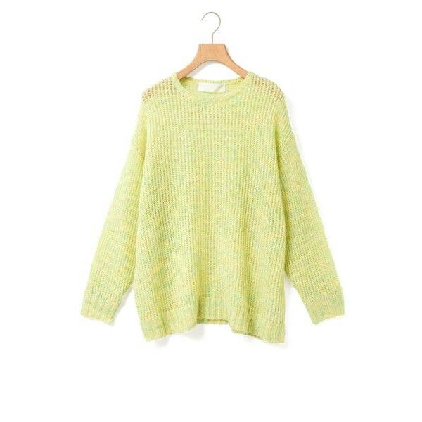 【発売日：2026年01月23日】★この商品はセール価格です★14,300円 → 8,580円(40%off)【カテゴリ】レディース > トップス > ニット・セーター【カラー】グリーン(color22)/パープル(color3...