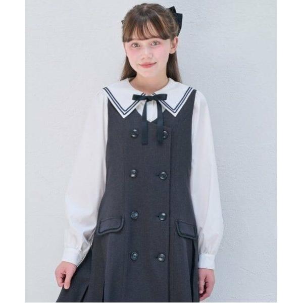 【発売日：2025年10月09日】【カテゴリ】キッズ > トップス > シャツ・ブラウス【カラー】白【サイズ】M(150cm)/L(160cm)/LL(165cm)【実寸(cm)】M(150cm) : 着丈 54 胸囲 90 肩...