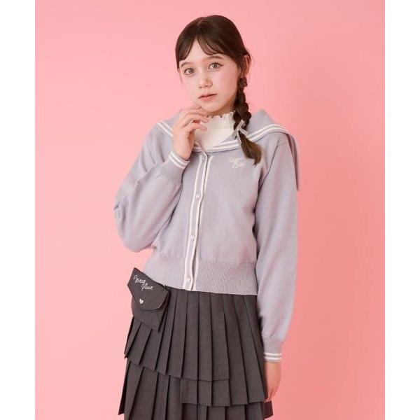 【発売日：2026年01月08日】★この商品はセール価格です★17,600円 → 12,320円(30%off)【カテゴリ】キッズ > トップス > カーディガン・ボレロ【カラー】アイボリー/ブルーグレー【サイズ】S(140cm...