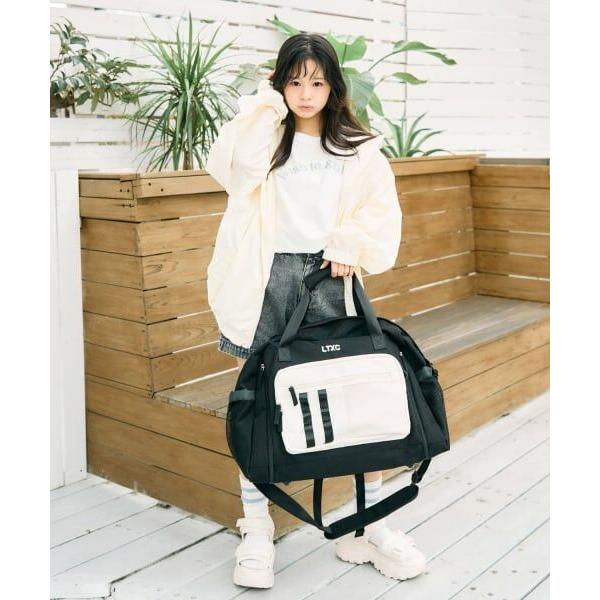 【発売日：2026年02月02日】【カテゴリ】キッズ > バッグ > ボストンバッグ【カラー】アイボリー/ミント/黒【サイズ】F【実寸(cm)】F : 対象 ジュニア H×W×D×持ち手上り 34×52-62×27×11 肩ひも...