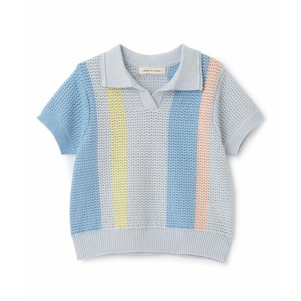 【発売日：2026年04月08日】【カテゴリ】キッズ > トップス > ポロシャツ【カラー】ECRU(キナリ)/ライトブルー【サイズ】80-90cm/80cm/100-110cm/100cm/120-130cm/120cm/13...