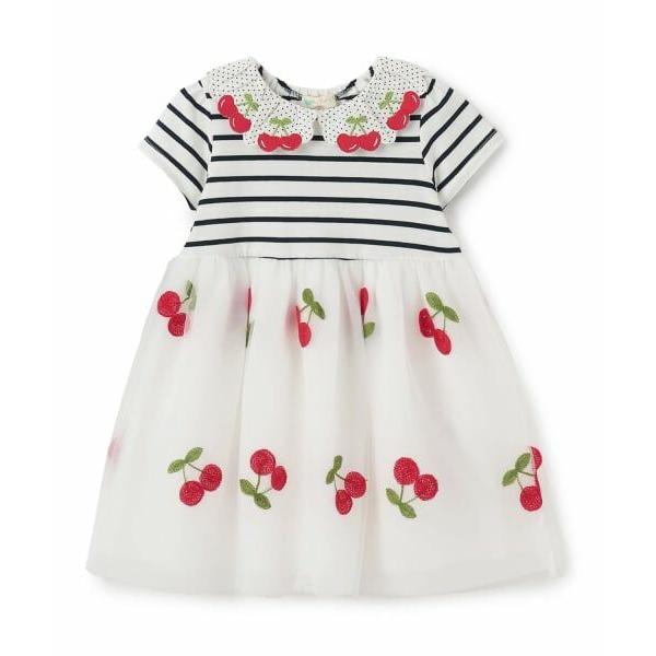 【発売日：2026年03月27日】【カテゴリ】キッズ > ワンピース > ミニ丈・ひざ丈ワンピ…【カラー】ピンク/紺【サイズ】80cm/90cm/100cm/110cm/120cm【実寸(cm)】80cm : 総丈 48 胸囲 ...