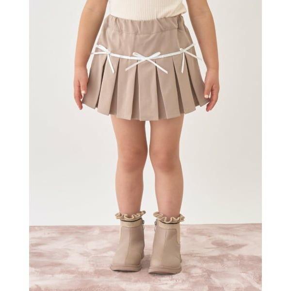 【発売日：2025年11月06日】★この商品はセール価格です★2,420円 → 1,210円(50%off)【カテゴリ】キッズ > スカート > ミニ・ひざ丈スカート【カラー】アイボリー/ピンク/ベージュ/ラベンダー/チャコール...