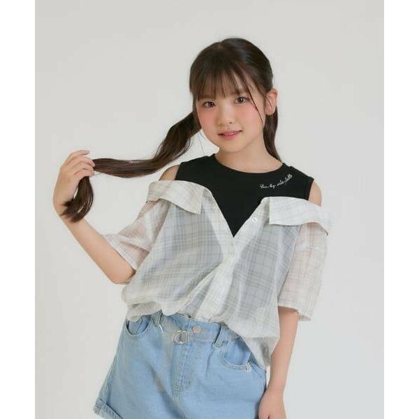 【発売日：2026年03月05日】【カテゴリ】キッズ > トップス > シャツ・ブラウス【カラー】オフホワイト/ライトピンク/サックス/黒【サイズ】120cm/130cm/140cm/150cm/160cm【実寸(cm)】120...
