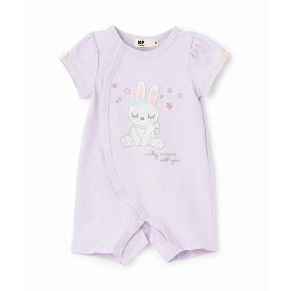 【発売日：2026年01月27日】【カテゴリ】キッズ > マタニティ・ベビー・… > ロンパース【カラー】ピンク/ラベンダー【サイズ】70cm/80cm【実寸(cm)】70cm : 総丈 42.5 胸囲 48 肩巾 18 袖丈 ...