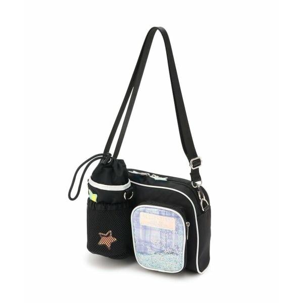 【発売日：2026年01月09日】【カテゴリ】キッズ > バッグ > ショルダーバッグ【カラー】ライトピンク/サックス/黒【サイズ】F【実寸(cm)】F : 対象 キッズ H 20 W 24 D 8 肩紐 72-128【素材】本...