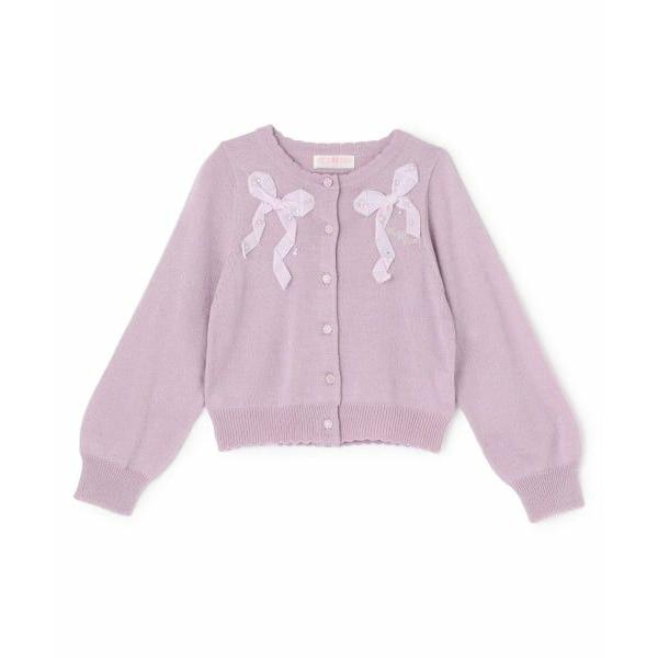 【発売日：2026年03月04日】★この商品はセール価格です★15,180円 → 6,072円(60%off)【カテゴリ】キッズ > トップス > カーディガン・ボレロ【カラー】オフホワイト/ラベンダー【サイズ】M(110-12...