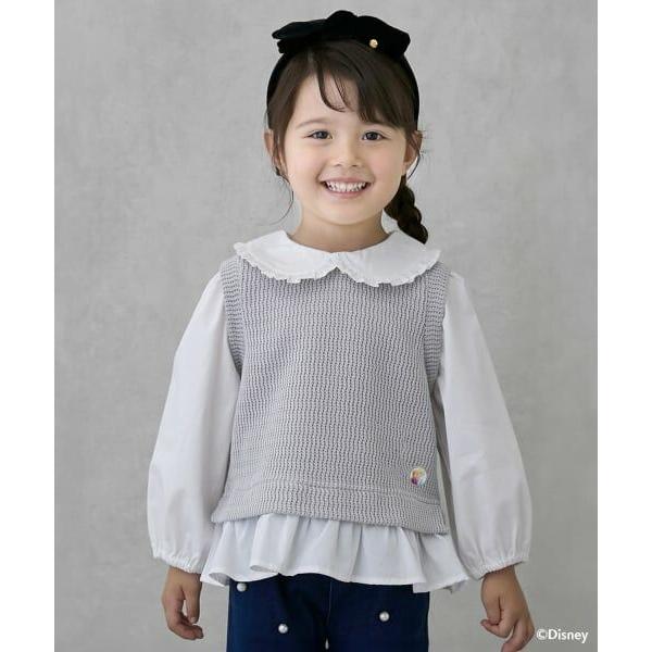 【発売日：2026年03月06日】★この商品はセール価格です★3,740円 → 3,197円(14%off)【カテゴリ】キッズ > トップス > シャツ・ブラウス【カラー】アイボリー/グレー【サイズ】80cm/90cm/100c...