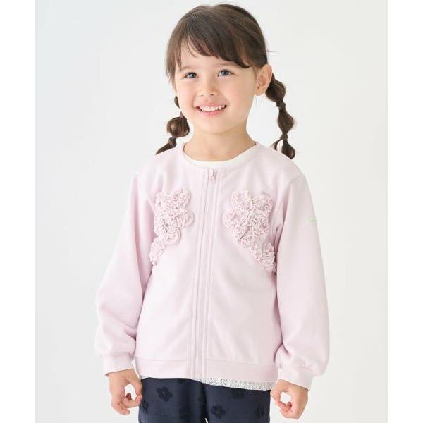 【発売日：2026年03月27日】【カテゴリ】キッズ > トップス > カーディガン・ボレロ【カラー】ライトピンク/紺/シロ杢【サイズ】80cm/90cm/100cm/110cm/120cm/130cm【実寸(cm)】80cm ...